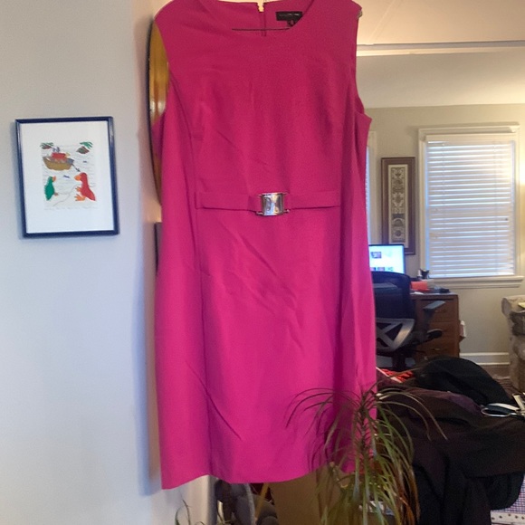 Dresses | Donna Karan Hot Pint Sleeveless Dress Size 16 Belted With ...